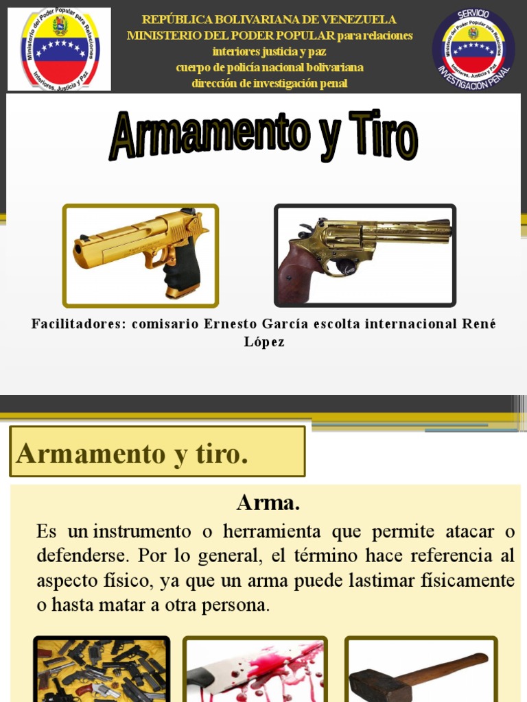 Presentacion Armamento y Tiro. | PDF | Pistola | Revólver