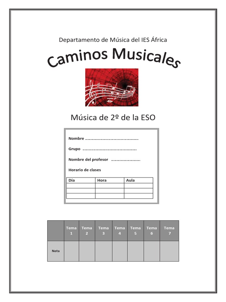 Clases de Sonidos en Música 2º ESO | PDF | Clave | Sonido