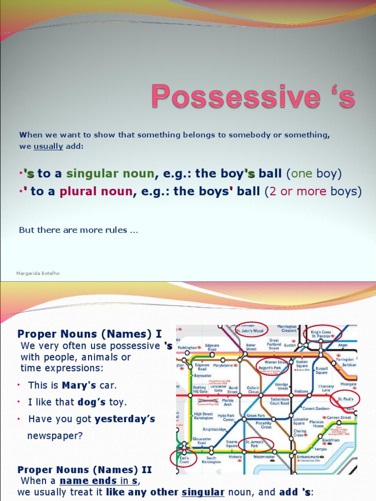Possessive 'S | PDF | Spelling | Plural