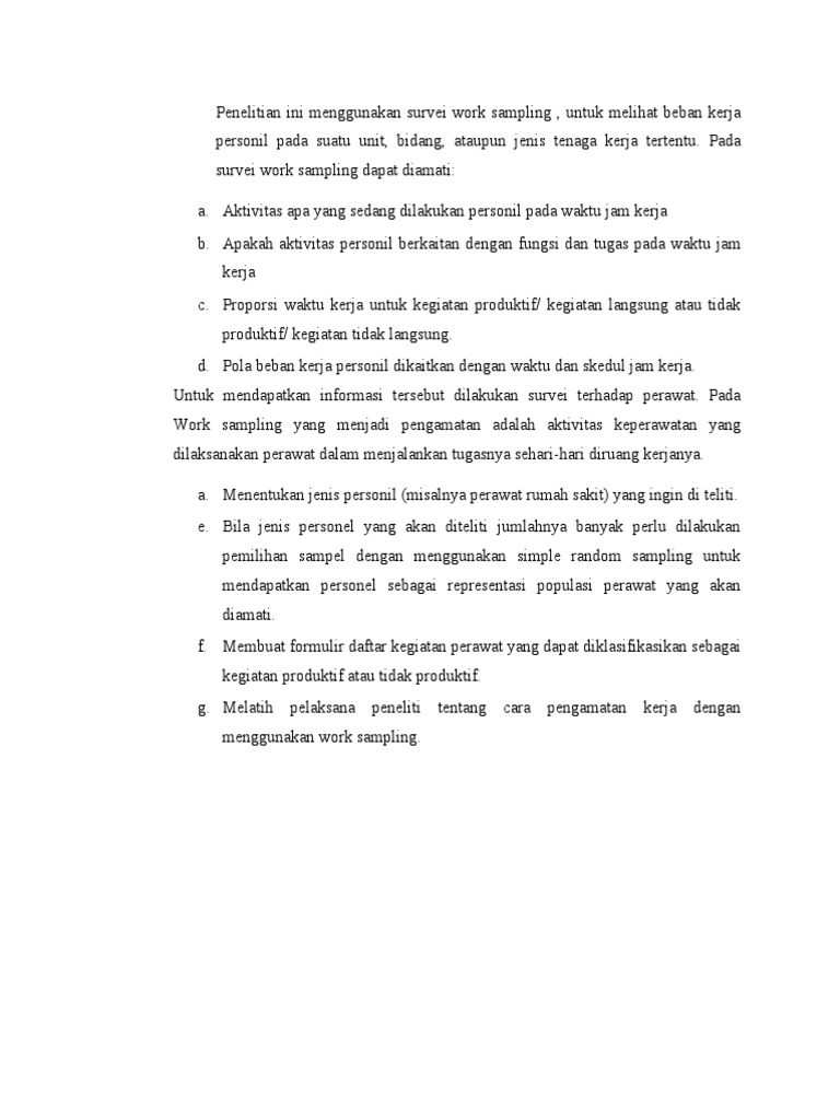 Work Sampling | PDF