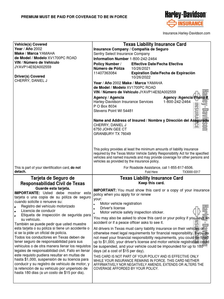 Harley Davidson Insurance | PDF | Insurance | Liability Insurance