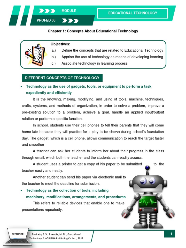 Chapter 1: Concepts About Educational Technology | PDF | Educational ...