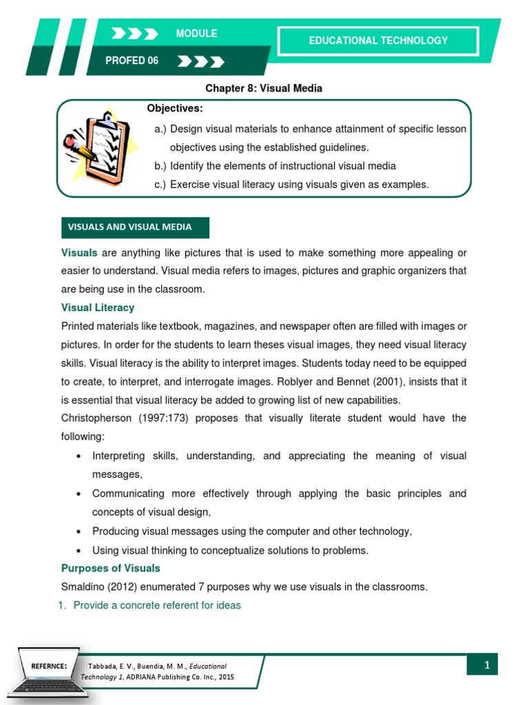 Chapter 8: Visual Media Objectives | PDF | Graphics | Shape