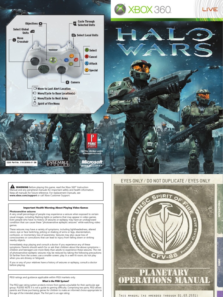 Halo Wars Manual | PDF | Factions Of Halo | Infantry