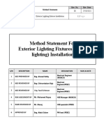 METHOD STATEMENT FOR INSTALLATION OF Light Fixtures | PDF | Electrical ...