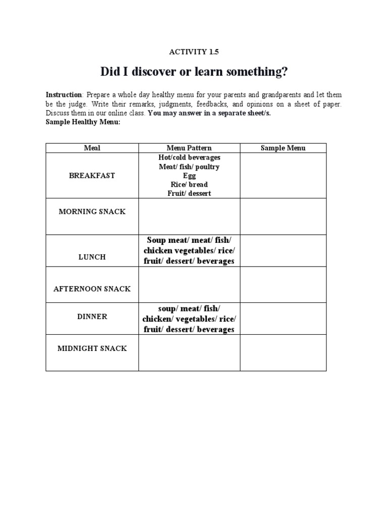 Did I Discover or Learn Something? | PDF | Cooking, Food & Wine | Self ...