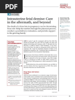 Intrauterine Fetal Death Overview | PDF | Childbirth | Fetus