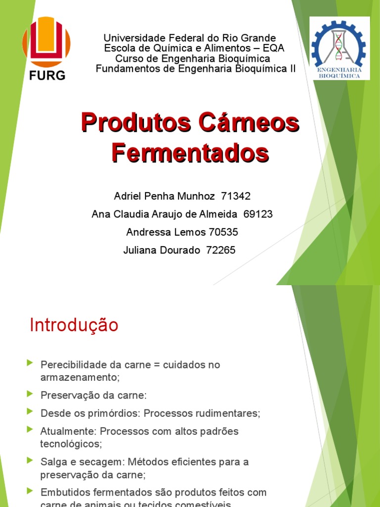 Conservação de Carnes Fermentadas | PDF | Carne | Fermentação
