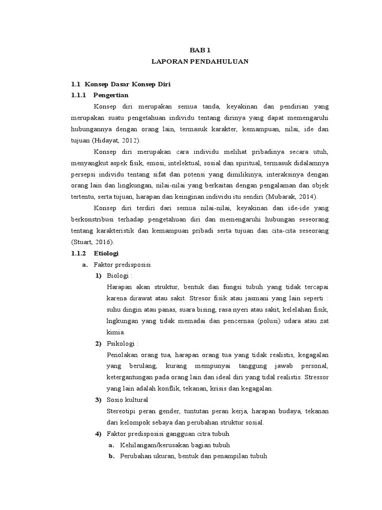 LP/LP (GANGGUAN) KONSEP Diri | PDF | Pengembangan Diri