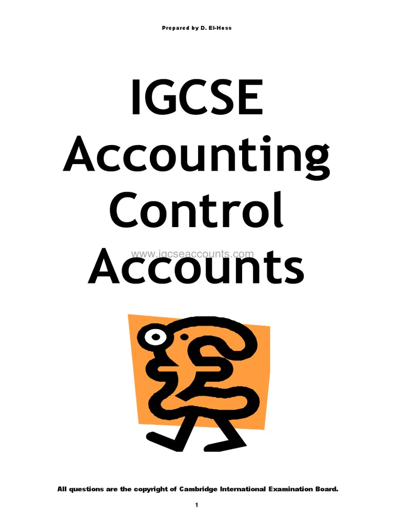 Igcse Accounting Control Accounts Questions Only Pdf Accounts Payable Business