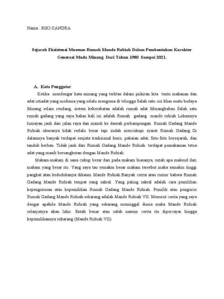 Paper Sejarah Sastra Riki Candra | PDF