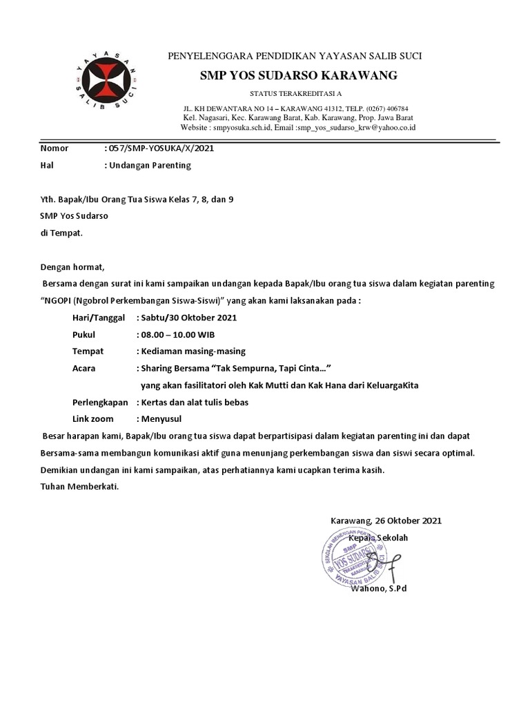 Undangan Parenting | PDF