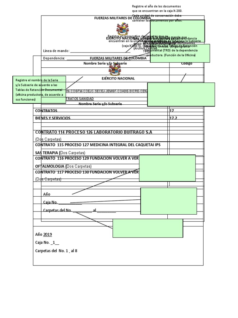 ROTULO DE CAJA para Archivo Tipo Senac | PDF | Seguridad nacional ...