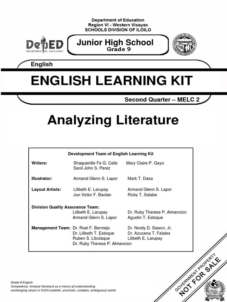 Grade 9 English: Analyzing Literature in a VUCA World | PDF | Metaphor ...