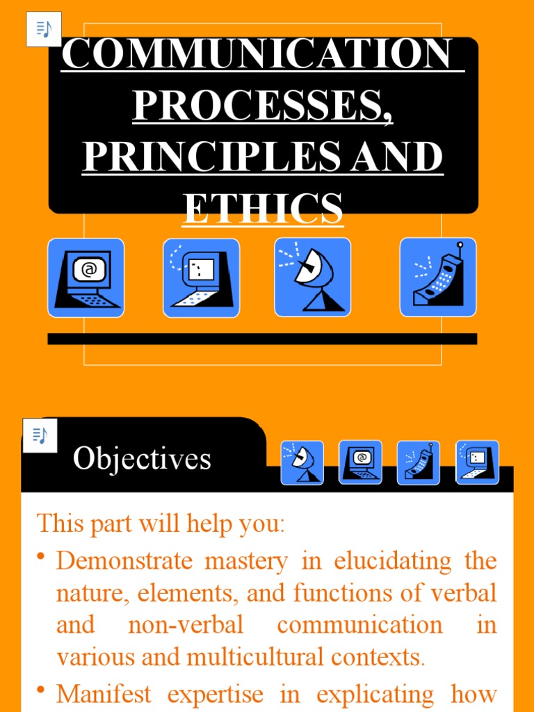 Comm. Process and Ethics | PDF | Communication | Psychological Concepts