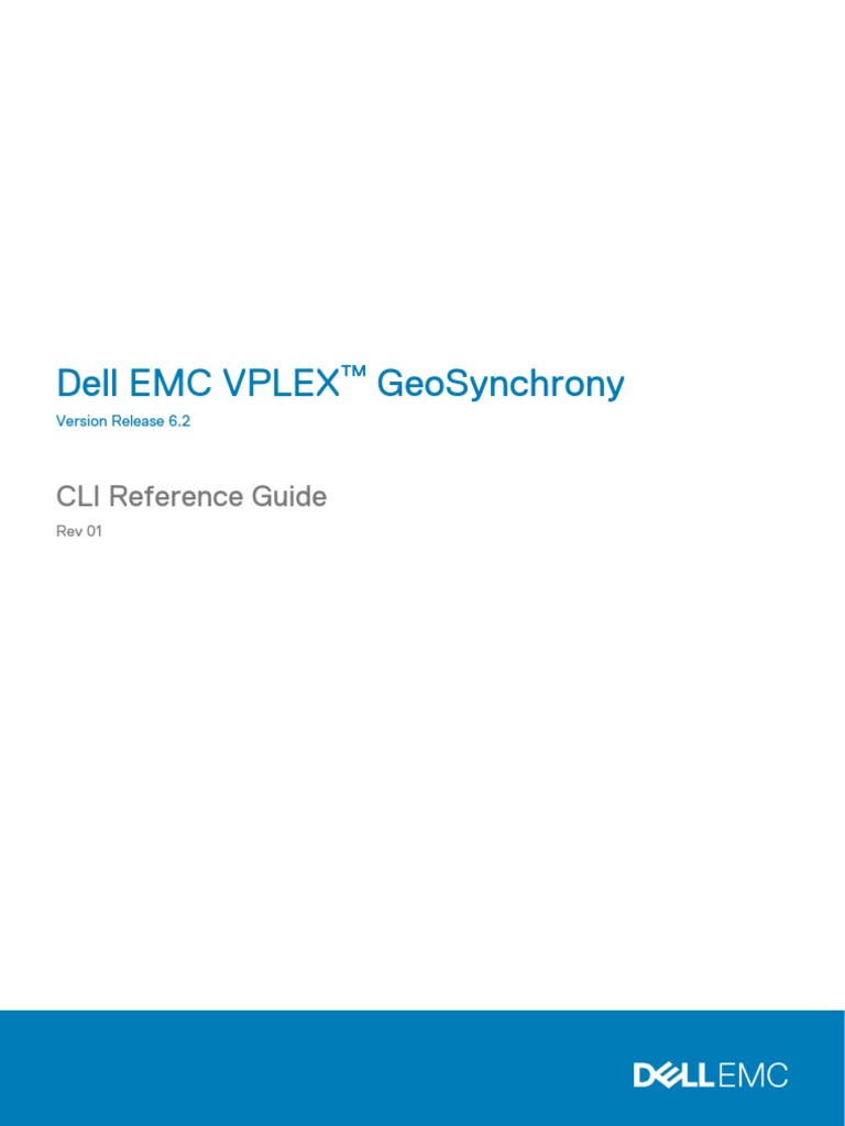 Dell EMC VPLEX CLI Reference Guide R6.2 | PDF | Command Line Interface | Trademark