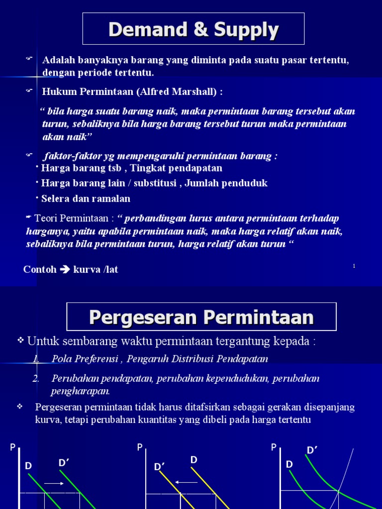 Teori Permintaan Dan Penawaran | PDF
