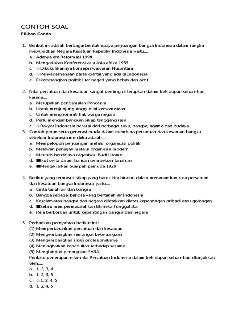 Soal Dan Jawaban Kisi2 PPKN | PDF