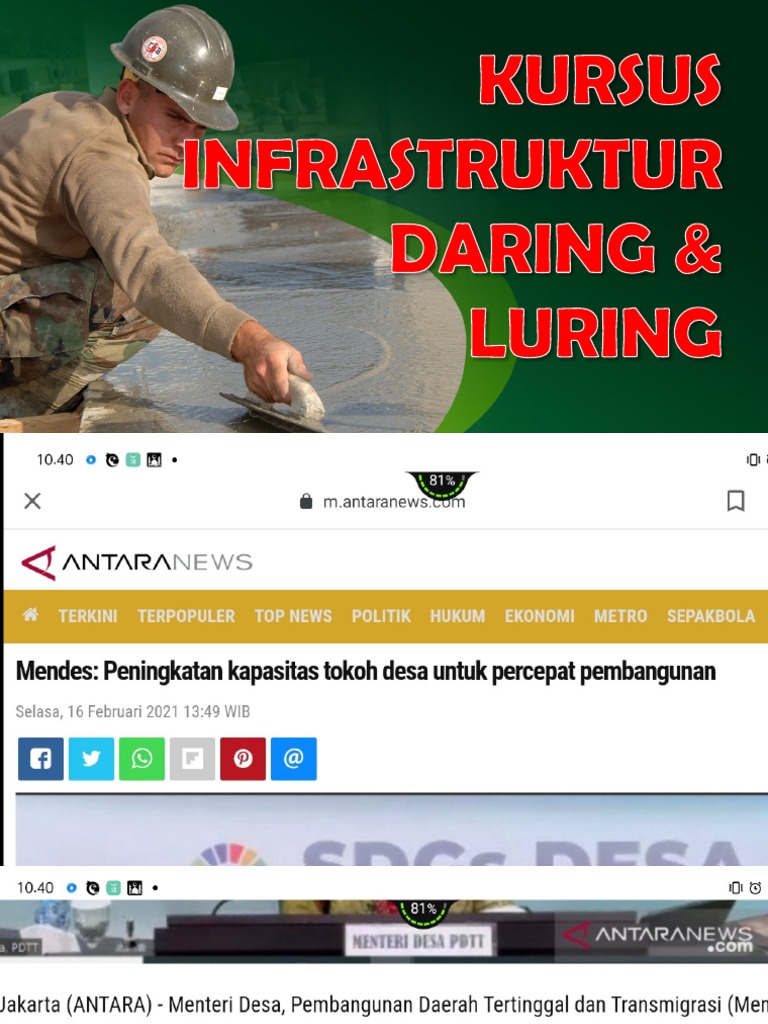 Kursus Infrastruktur Daring Dan Luring | PDF
