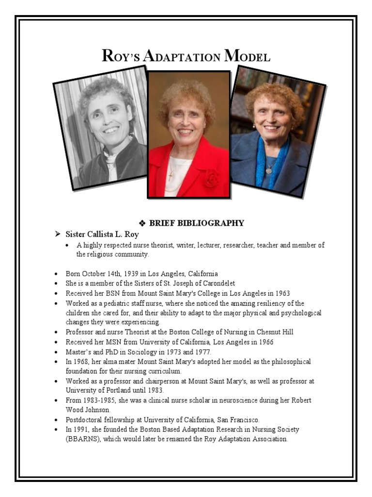 Roy's Adaptation Model | PDF | Behavior | Nursing