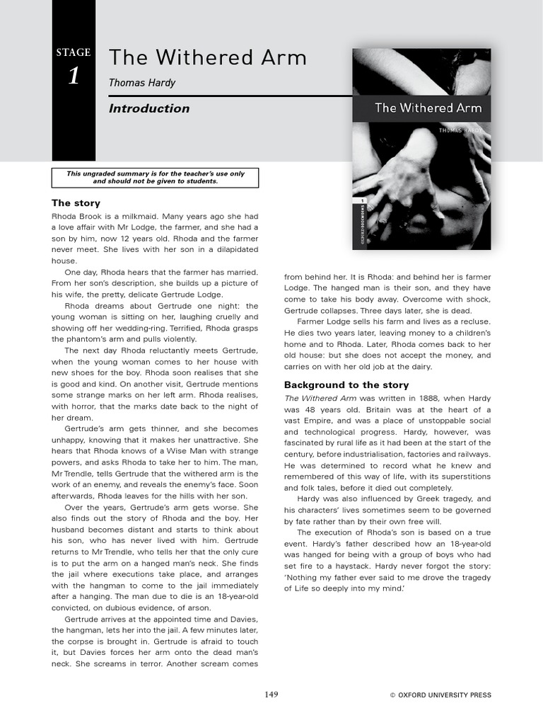 The Withered Arm Activity &summary | PDF