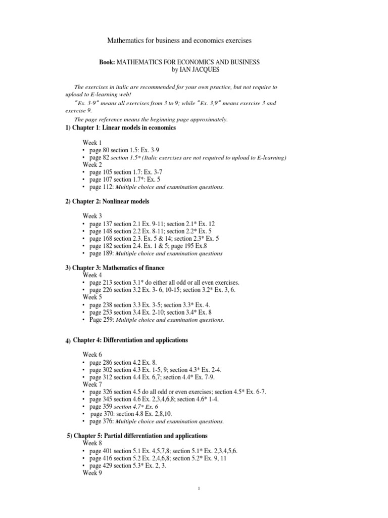 Book: Mathematics For Economics and Business | PDF | Mathematics ...