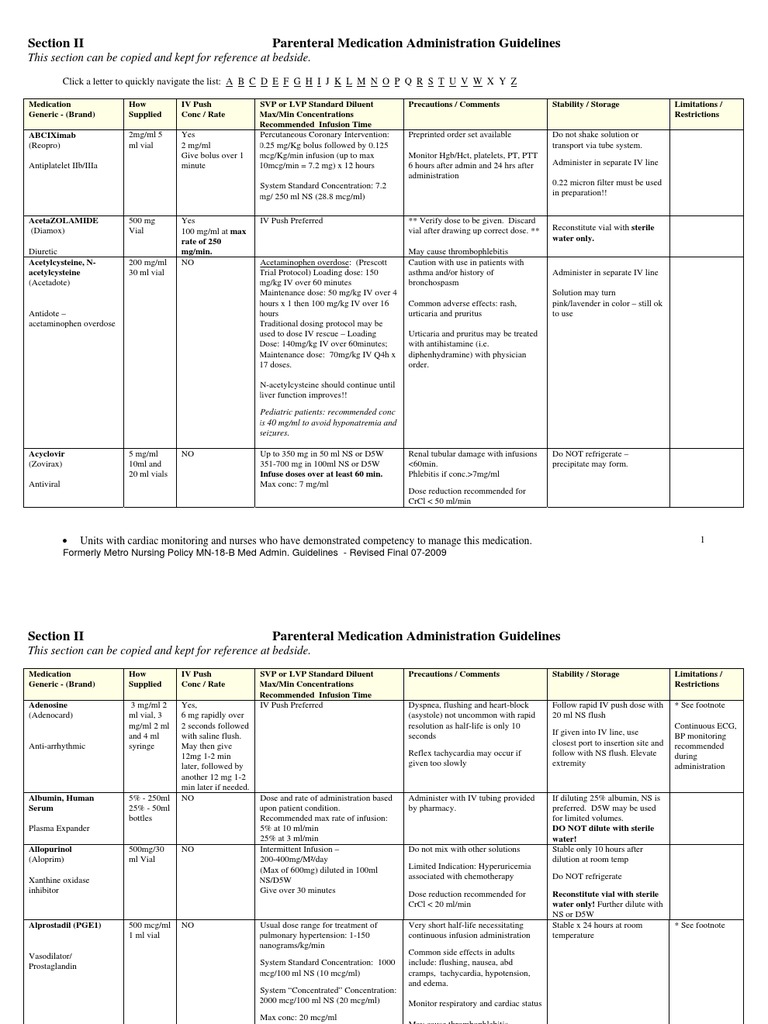 Medication Administration Policy | PDF | Intravenous Therapy | Pharmacology
