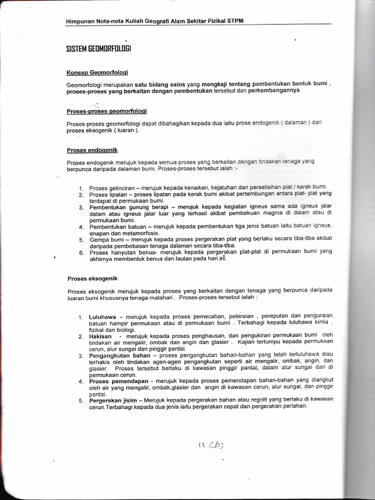 Kofigurasi Bentuk Bumi, Batuan, Lipatan, Gelinciran | PDF