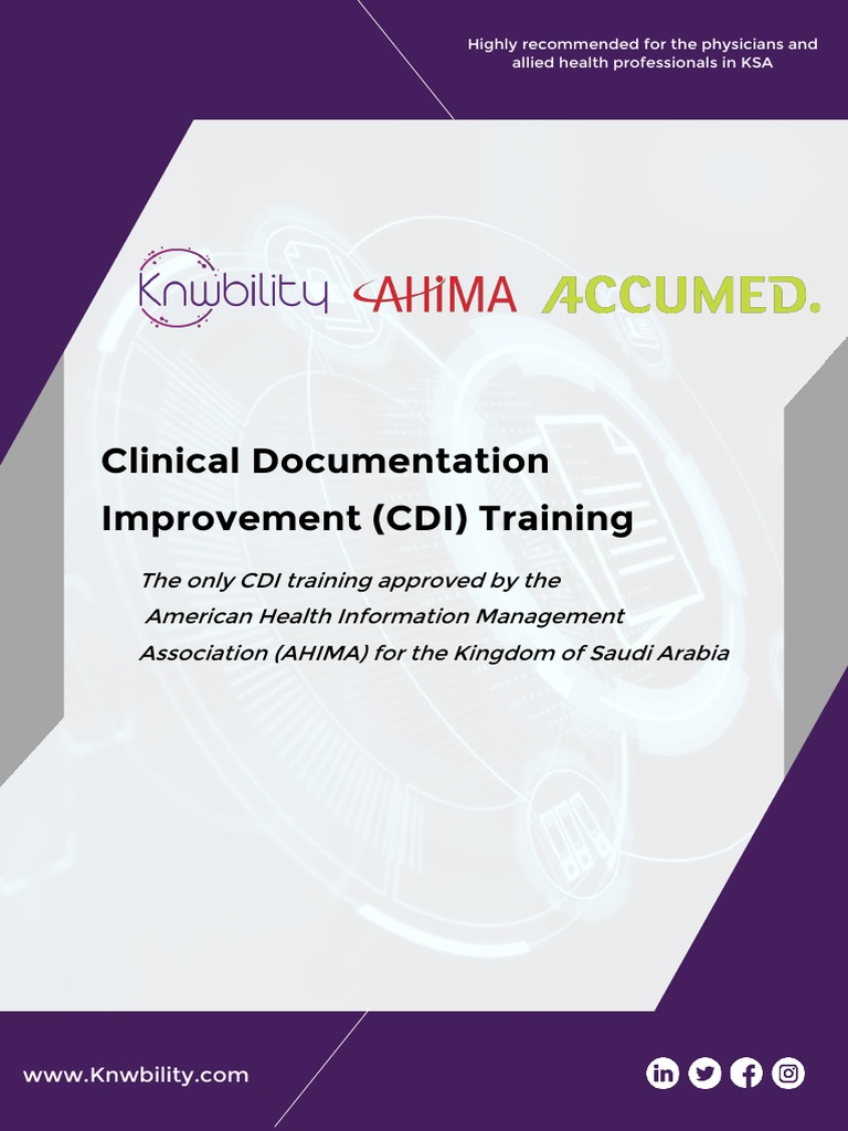 Clinical Documentation Improvement (CDI) Training | PDF | Medical ...