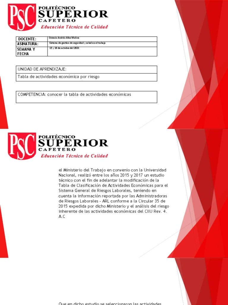 GTC 45 Diapositivas GTC 45 | PDF | Evaluación | Riesgo
