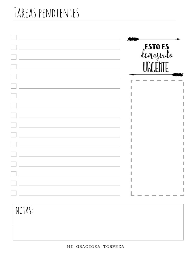 Listas De Tareas Imprimibles