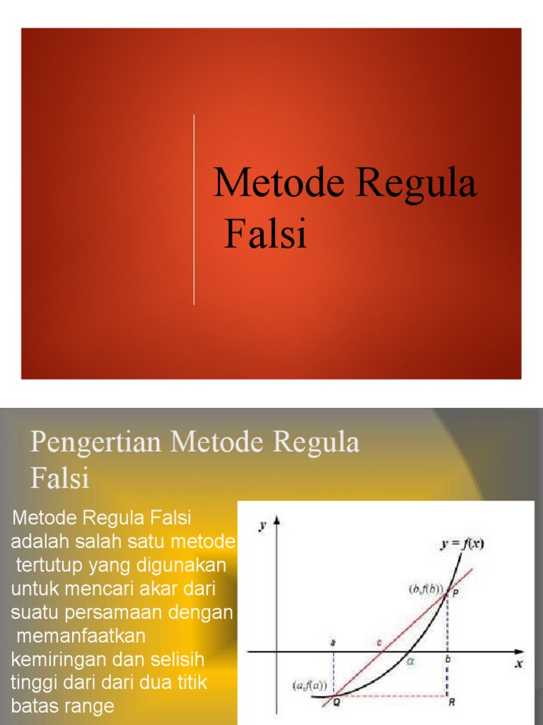 Metode Regula Falsi untuk Mencari Akar | PDF