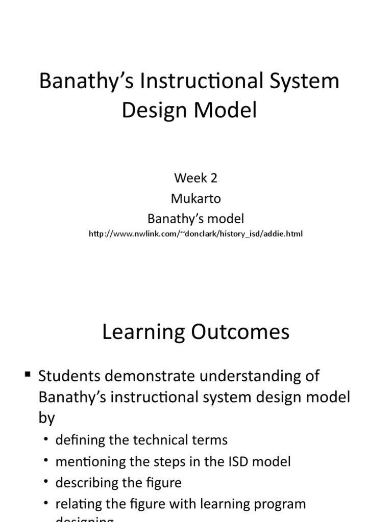 2122 M02 Banathy ISD Model | PDF | Competence (Human Resources) | Learning