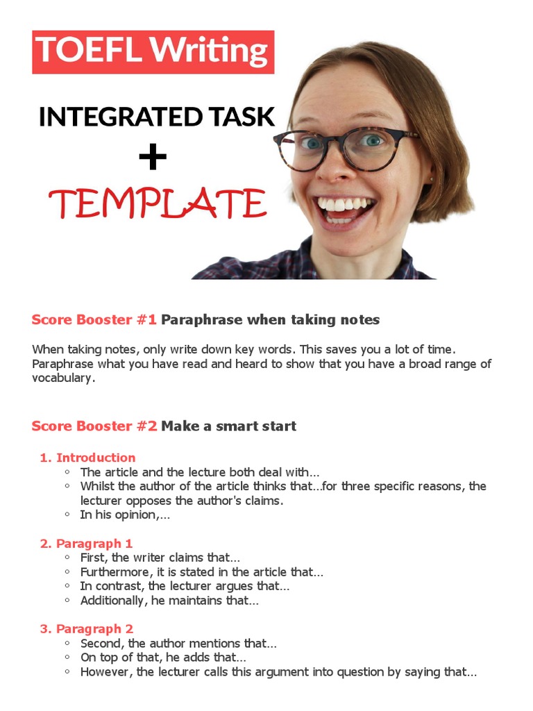 TOEFL Template Integrated Task | PDF | Cognitive Science | Cognition