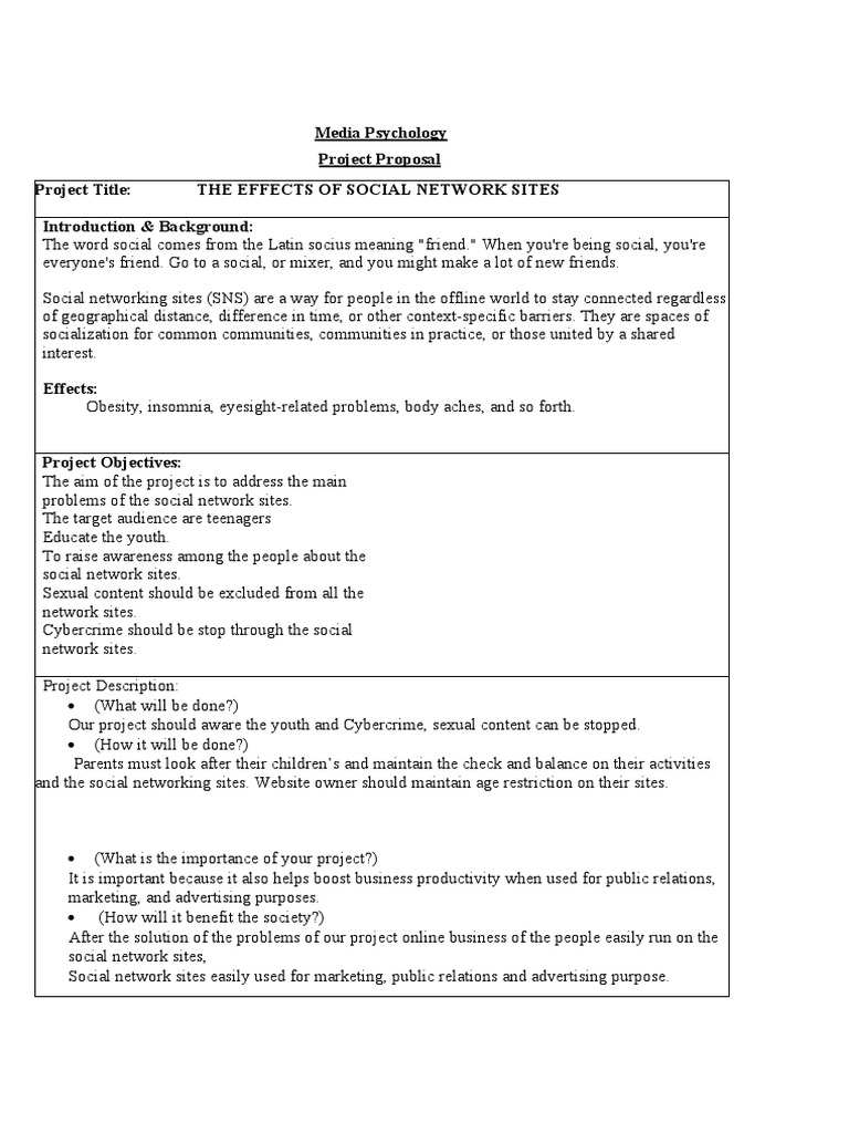 Project Proposal Template | PDF | Social Networking Service | Advertising