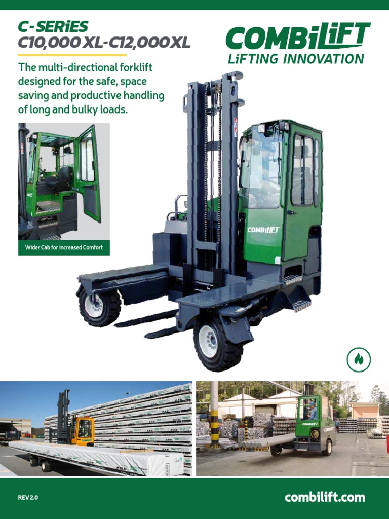 Combilift Cseries C10000XL C12000XL Specs | PDF | Wheel | Vehicles