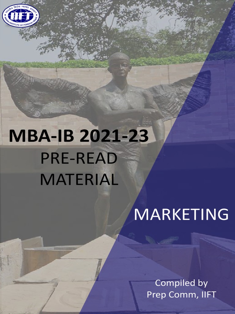 Pre-Read Material: MBA-IB 2021-23 | PDF | Marketing | Sales