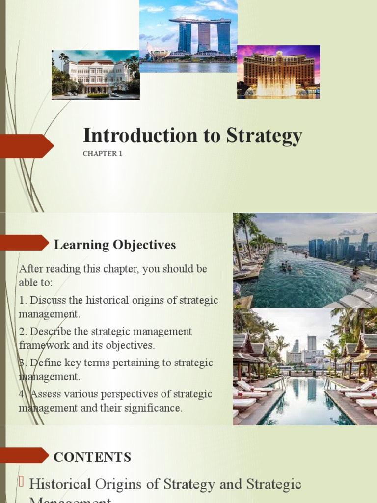 Introduction To Strategy, Strategic Management in Hospitality and ...