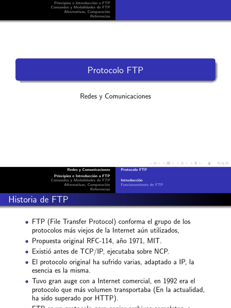 Protocolo FTP: Redes y Comunicaciones | PDF | Protocolo de ...