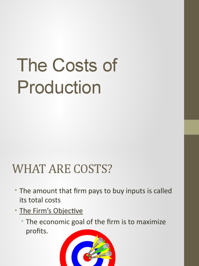 The Costs of Production | PDF | Average Cost | Marginal Cost