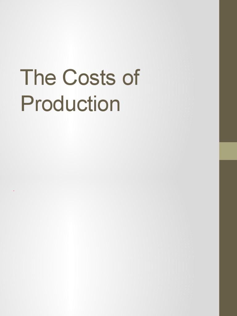 Costs Problem | PDF | Home & Garden | Technology & Engineering