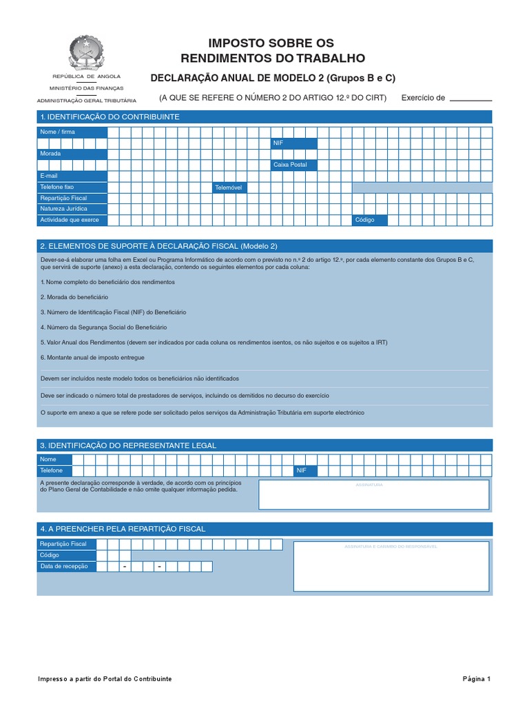 Modelo 2 Grupo B C Do Irt | PDF | Impostos