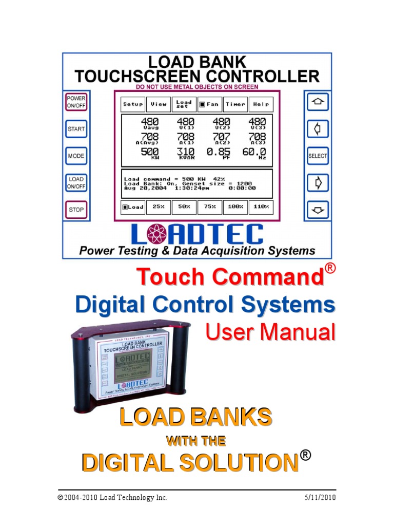 Loadtec Load Bank Manual | PDF | Ac Power | Touchscreen