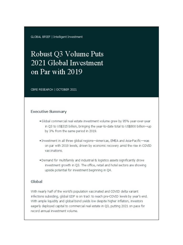 Cbre | PDF | Investing | Commercial Property