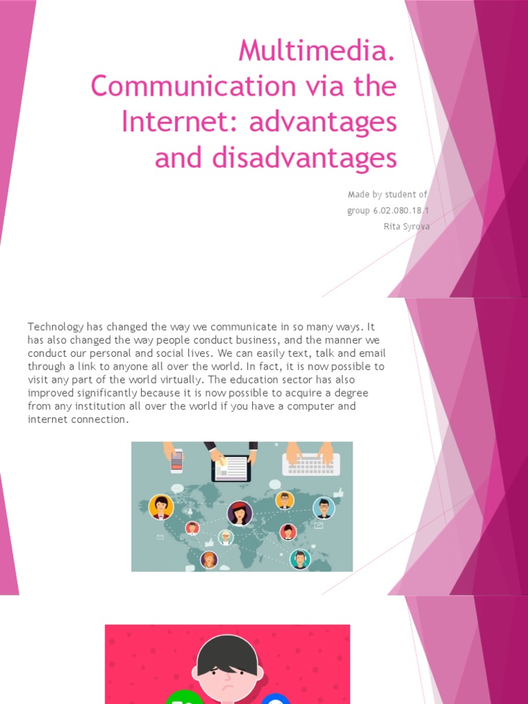 Advantages and Disadvantages of Internet Communication | PDF | Internet ...