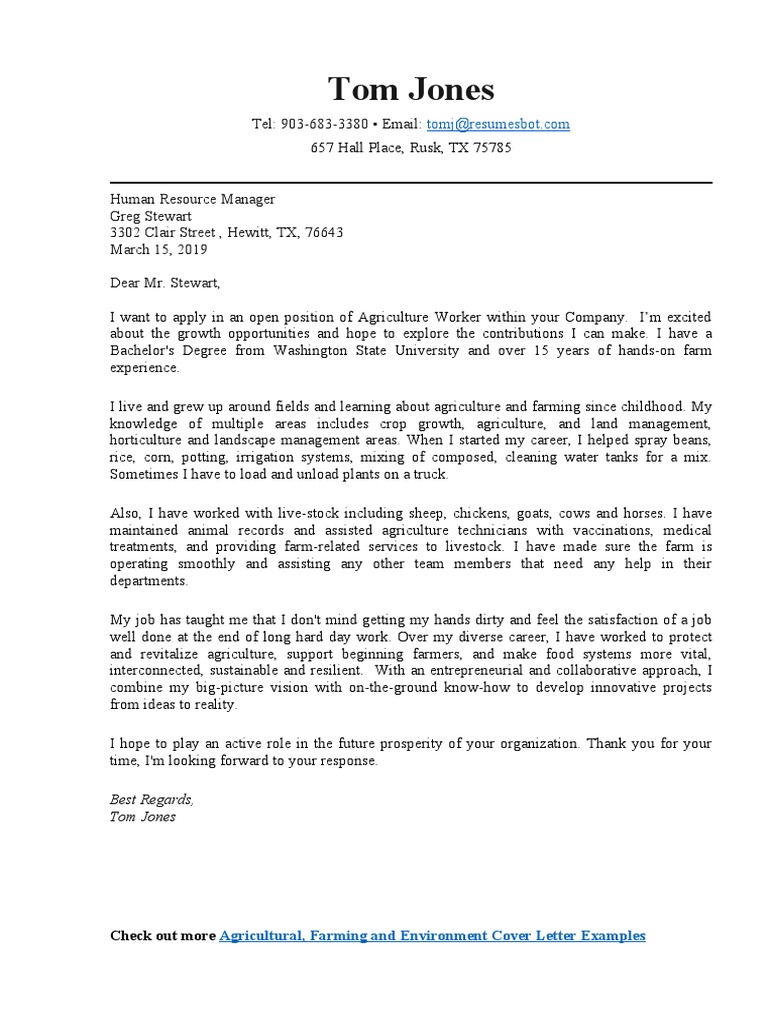 Tom Jones: Tel: 903-683-3380 Email | PDF