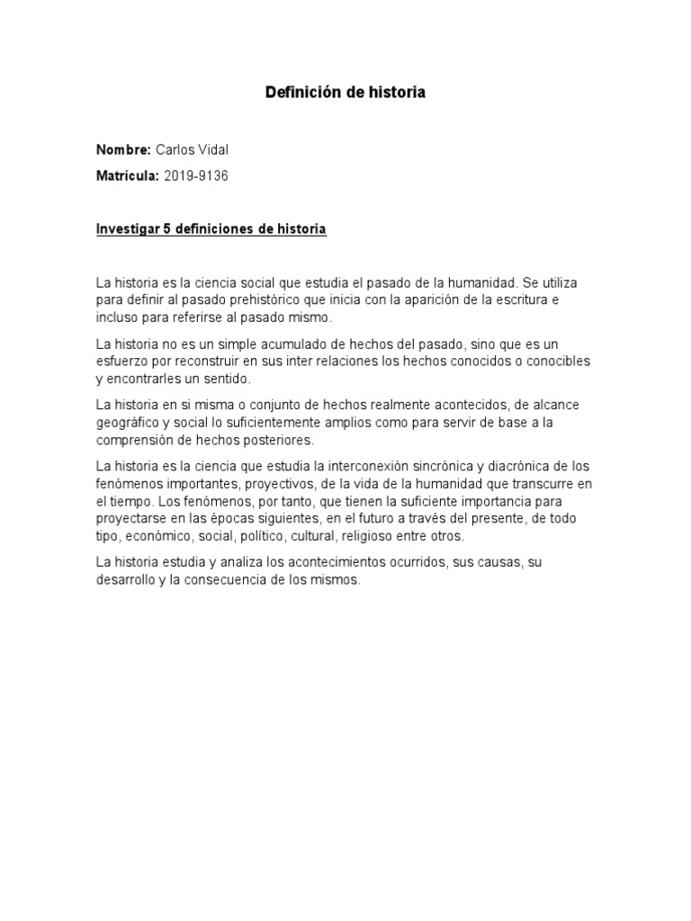 Definicion de Historia | PDF | Herodoto | Historiador
