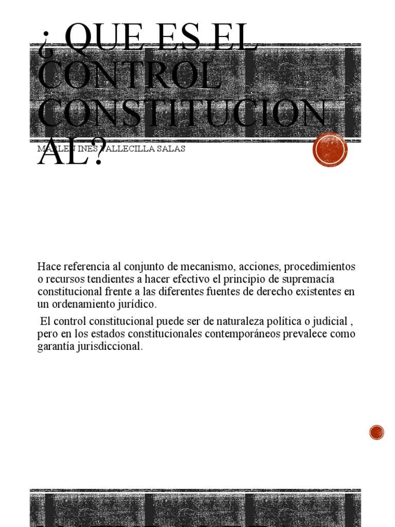 Que Es El Control Constitucional | PDF