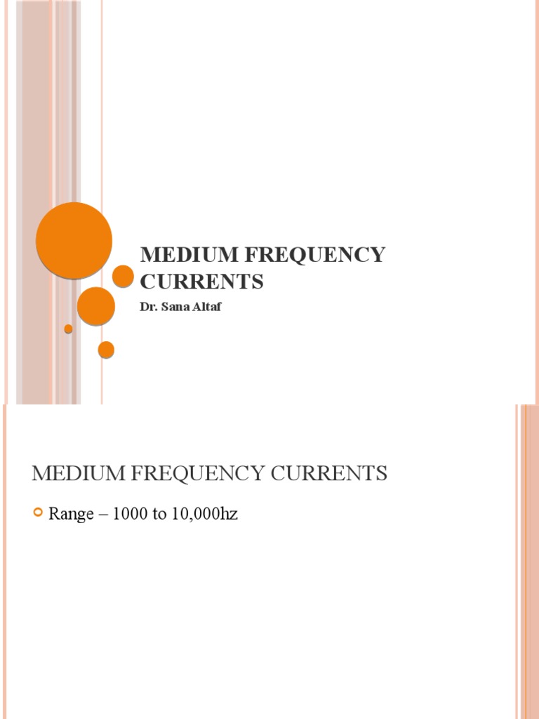 Medium Frequency Currents | PDF | Electrical Impedance | Frequency