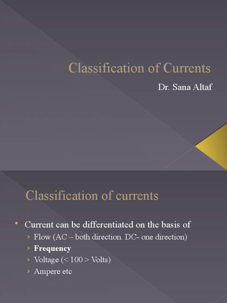 Classification of Currents | Download Free PDF | Muscle | Muscle ...